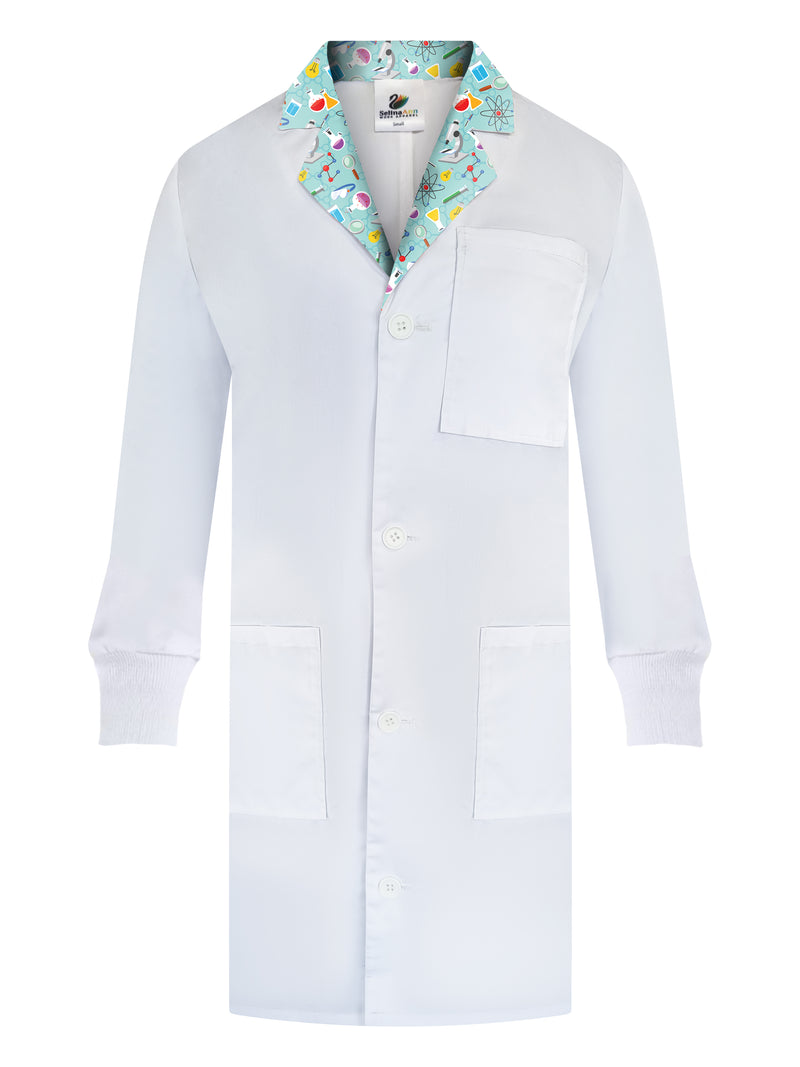 Designer Lab Coat-Science Lab Print – Selina Ann Work Apparel